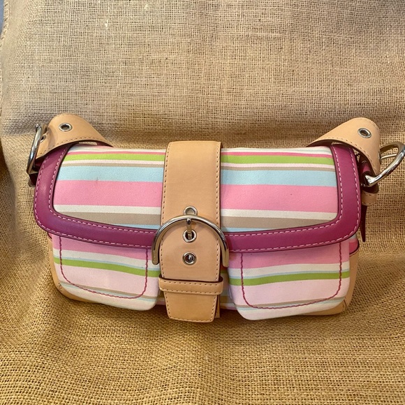 Coach | Bags | Coach Fabric And Leather Bag | Poshmark